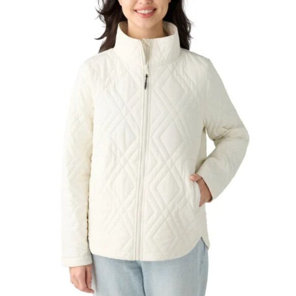 Jackets & Coats | Nwt Voyager Ladies Quilted Lightweight Jacket Cream ...
